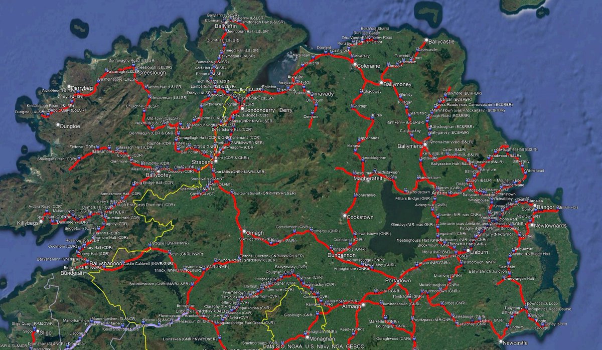 Rob Cross on Twitter: "This is what the Northern Ireland rail network looked like back in the ...