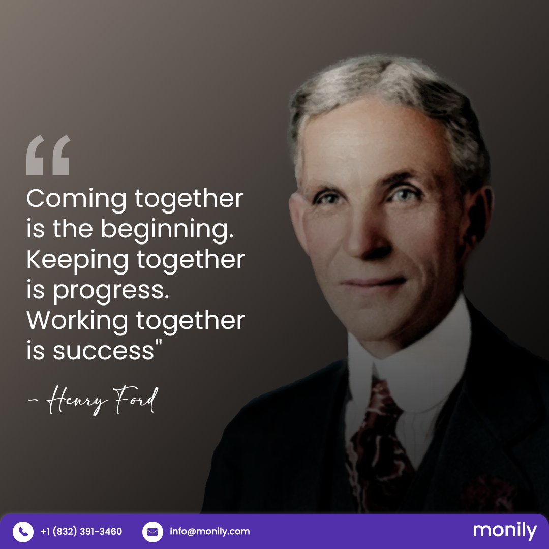 Monily on Twitter: "A journey towards success begins with coming together, progresses through ...