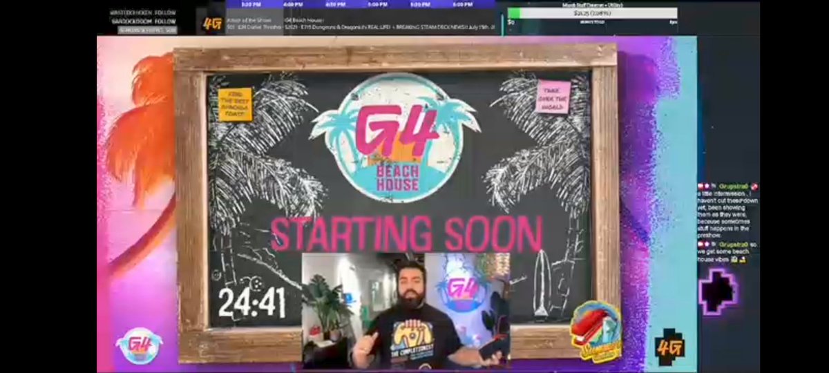4GTV on Twitter: "On now! G4 Beach House stream from July 2021. Preshow on now!"