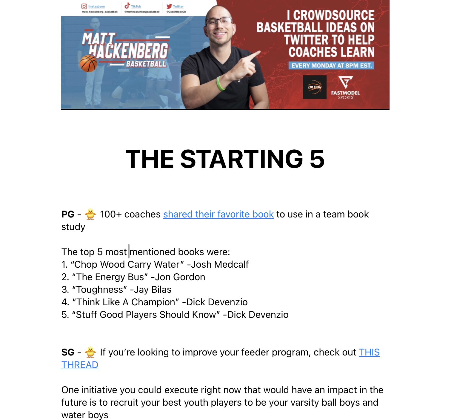Matt Hackenberg on Twitter: "Get all my best basketball coaching content delivered to your inbox ...