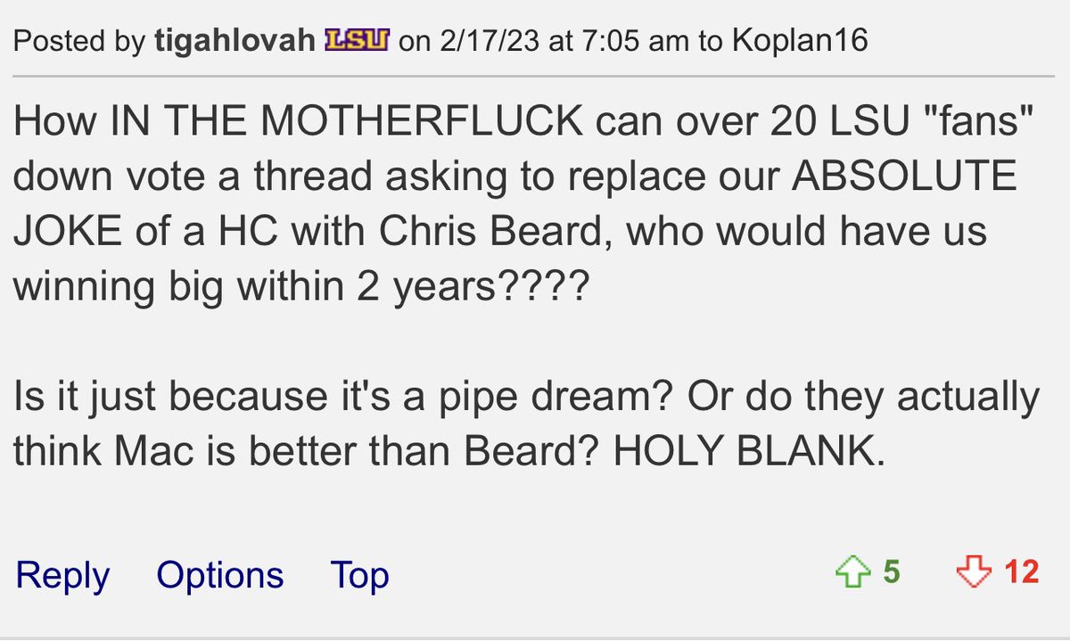 Message Board Geniuses on Twitter: "#LSU needs to fire Matt McMahon now and hire Chris Beard. # ...