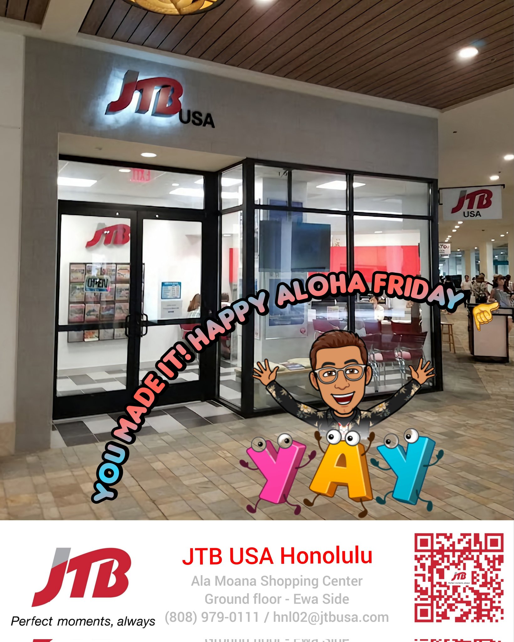JTB USA Honolulu on Twitter: "Finally Friday! Stop by JTB USA Honolulu at @AlaMoanaCenter before ...