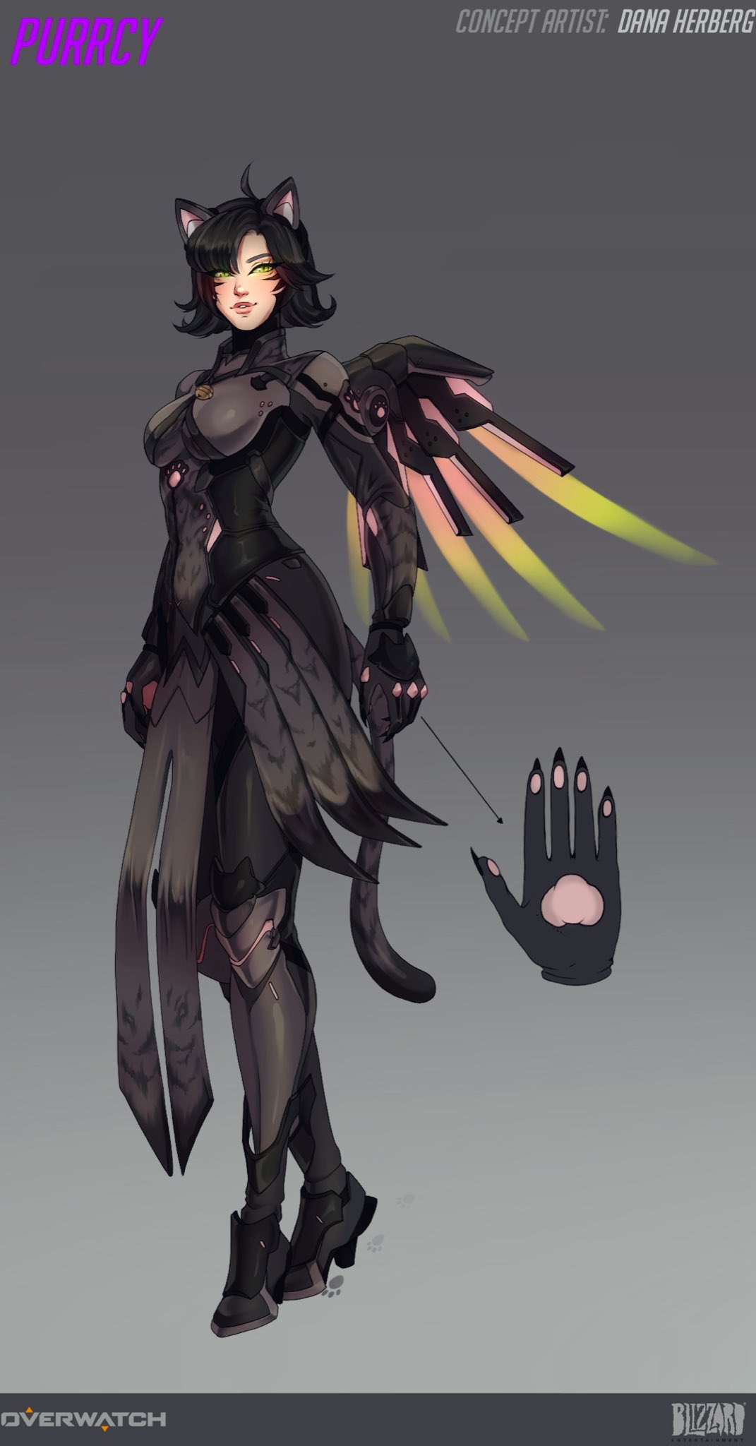 Dana On Twitter Small And Silly Epic Mercy Skin Concept Purrcy 🐈⬛ Overwatch Mercyoverwatch