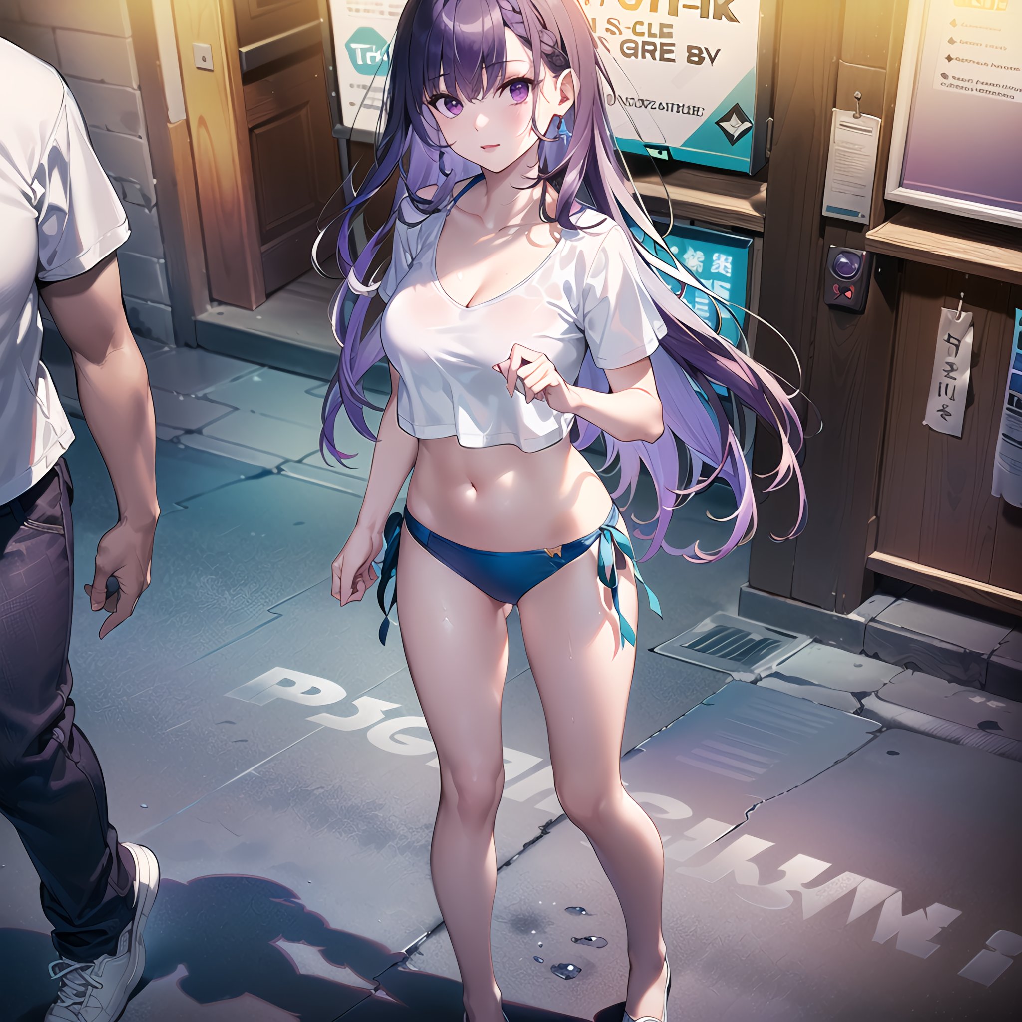 doctly on Twitter: "紫髪ロングヘアーの女の子、リクエスト完了しました！ 美人さんタイプもいいですね！ #AIイラスト #AIart https://t.co ...