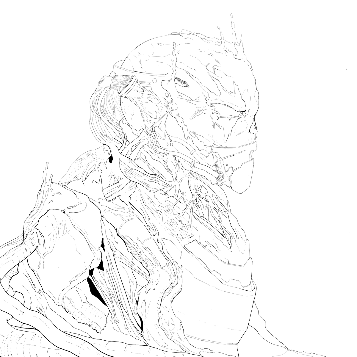 DATO /// 🌗 🪸 on Twitter: "Lineart for the most recent @Spectres69 I've released. It's awesome to ...