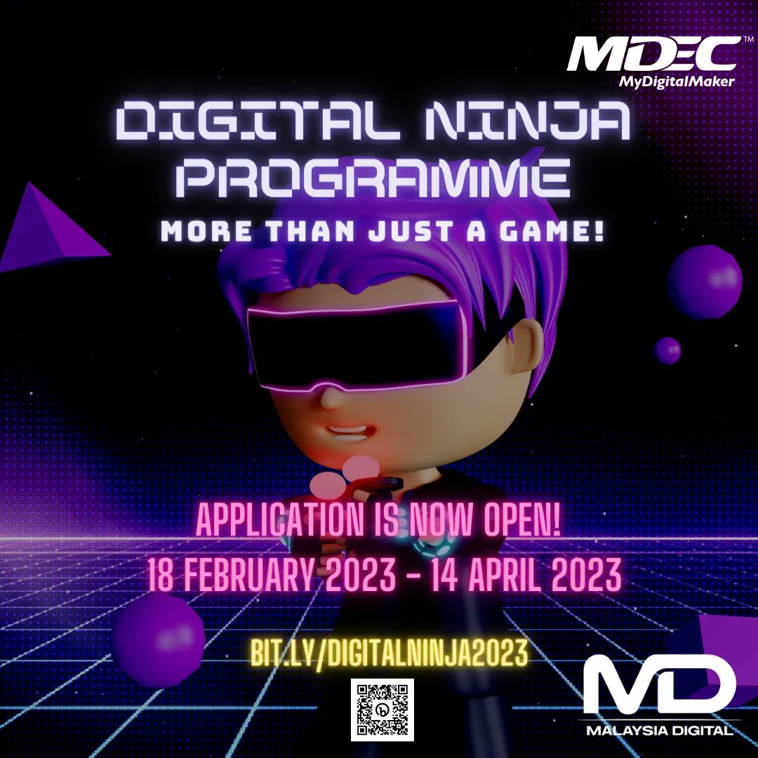 Malaysia Digital Economy Corporation on Twitter: "Digital Ninja Programme 2023 is now OPEN! 🎉 ...