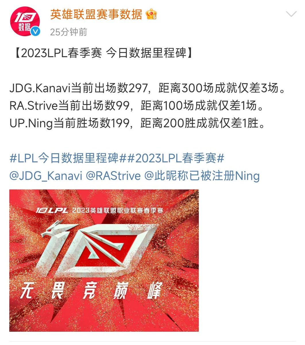LPL Fanclub on Twitter: "Some stats of the day: Kanavi is 3 games away from his 300th appearance ...