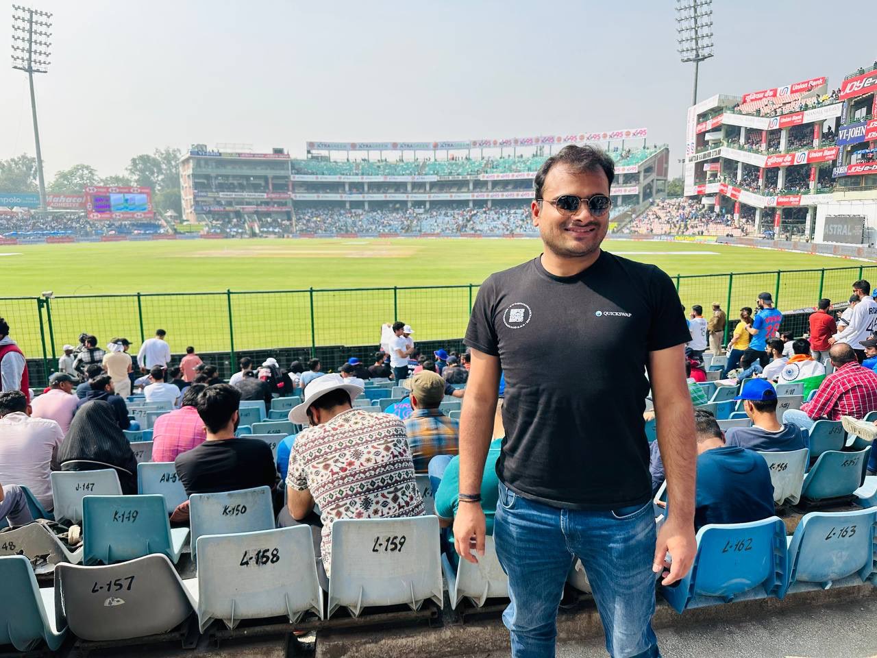 Sameep Singhania on Twitter: "Representing @QuickswapDEX at India vs Australia, New Delhi. https ...