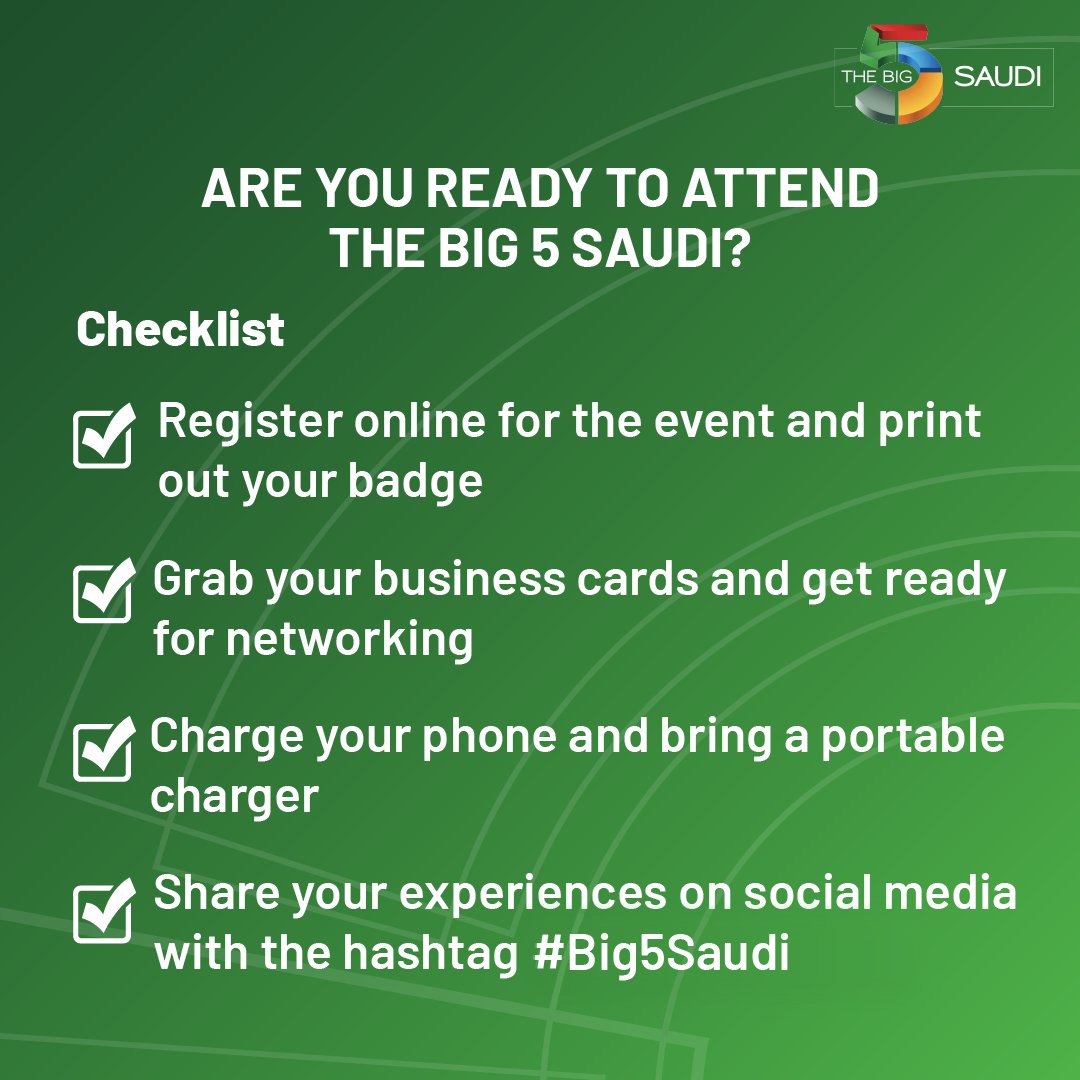 The Big 5 Saudi on Twitter: "With the event right around the corner, we've put together a handy ...