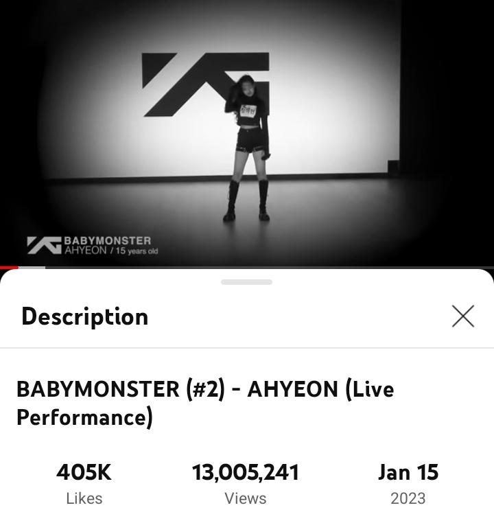 BABY MONSTER YOUTUBE on Twitter: "[YT UPDATE] BABYMONSTER (#2) AHYEON (Live Performance) has now ...