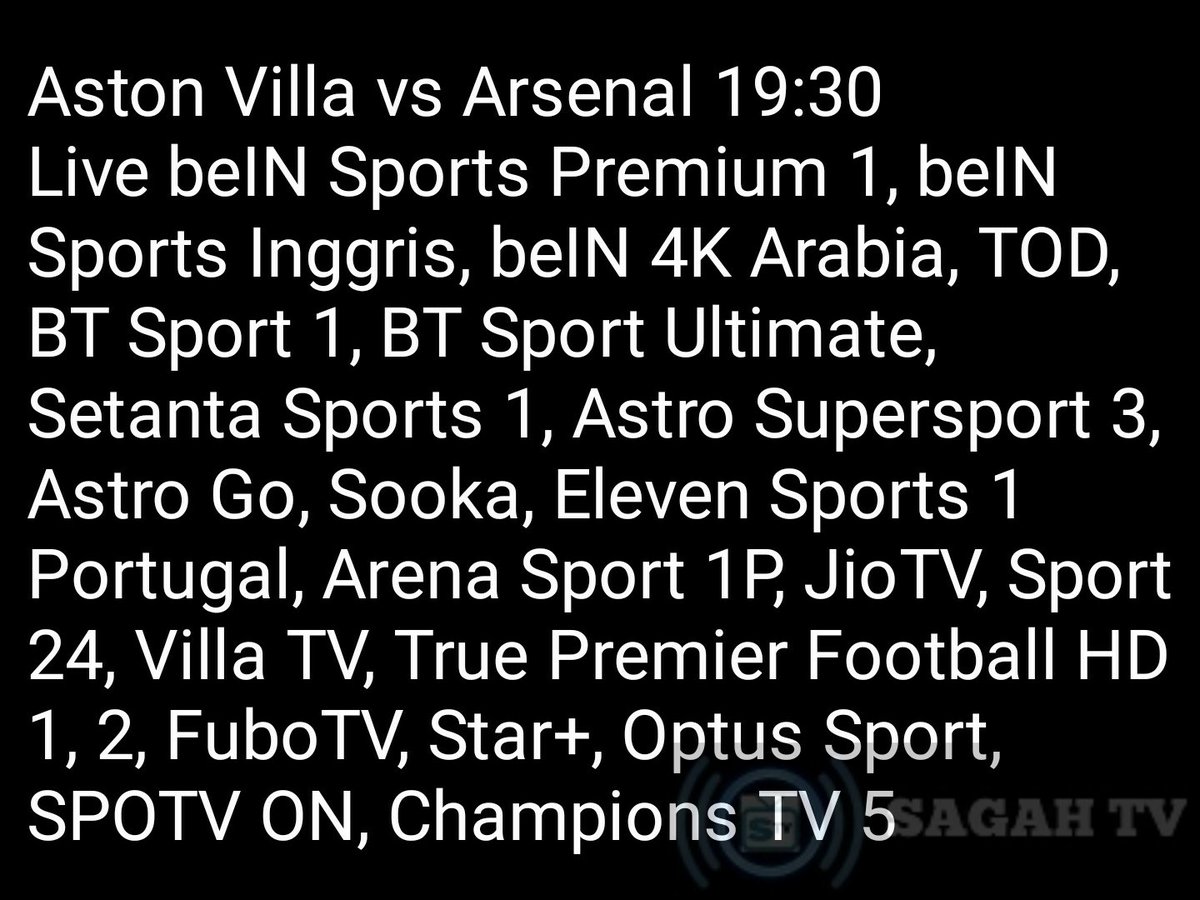 sagahtvlive on Twitter: "#EPL ⏱️:13 Aston Villa vs Arsenal 1-0 Ollie Watkins 5'"