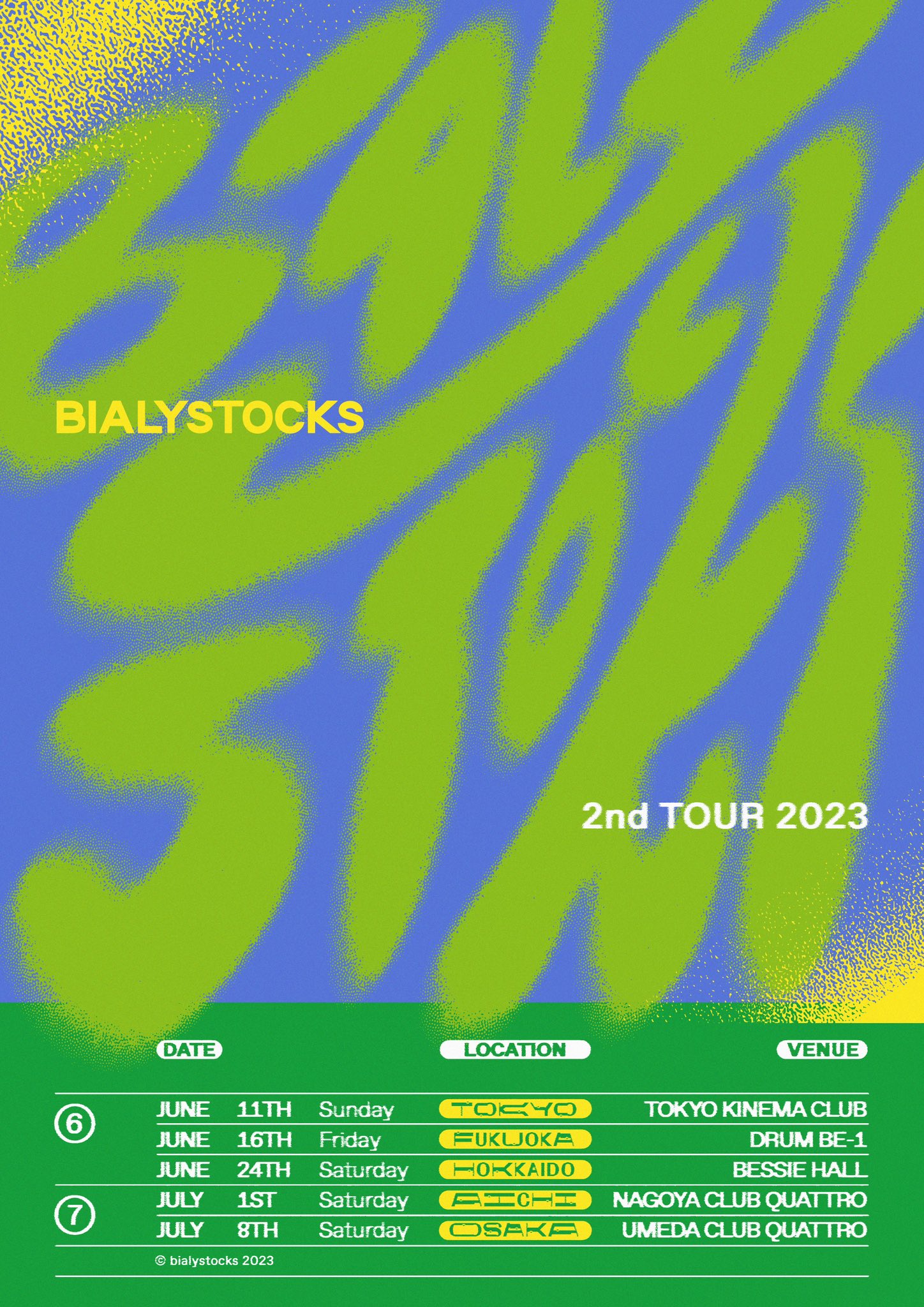 Bialystocks on Twitter: "˗ˏˋ 開催決定 ˎˊ˗ Bialystocks 2nd Tour 2023 6月11日(日) 東京・東京キネマ倶楽部 6月16日(金) 福岡 ...