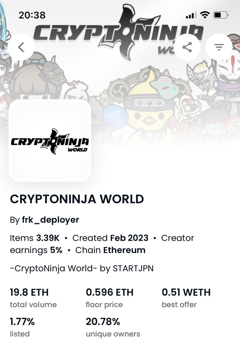 くめっち on Twitter: "趣味ツイートですみません。 本日は楽しみにしていたCRYPTONINJA WORLD のミント日。無事に2枚ミントできました。リビールは3日後。これまた ...