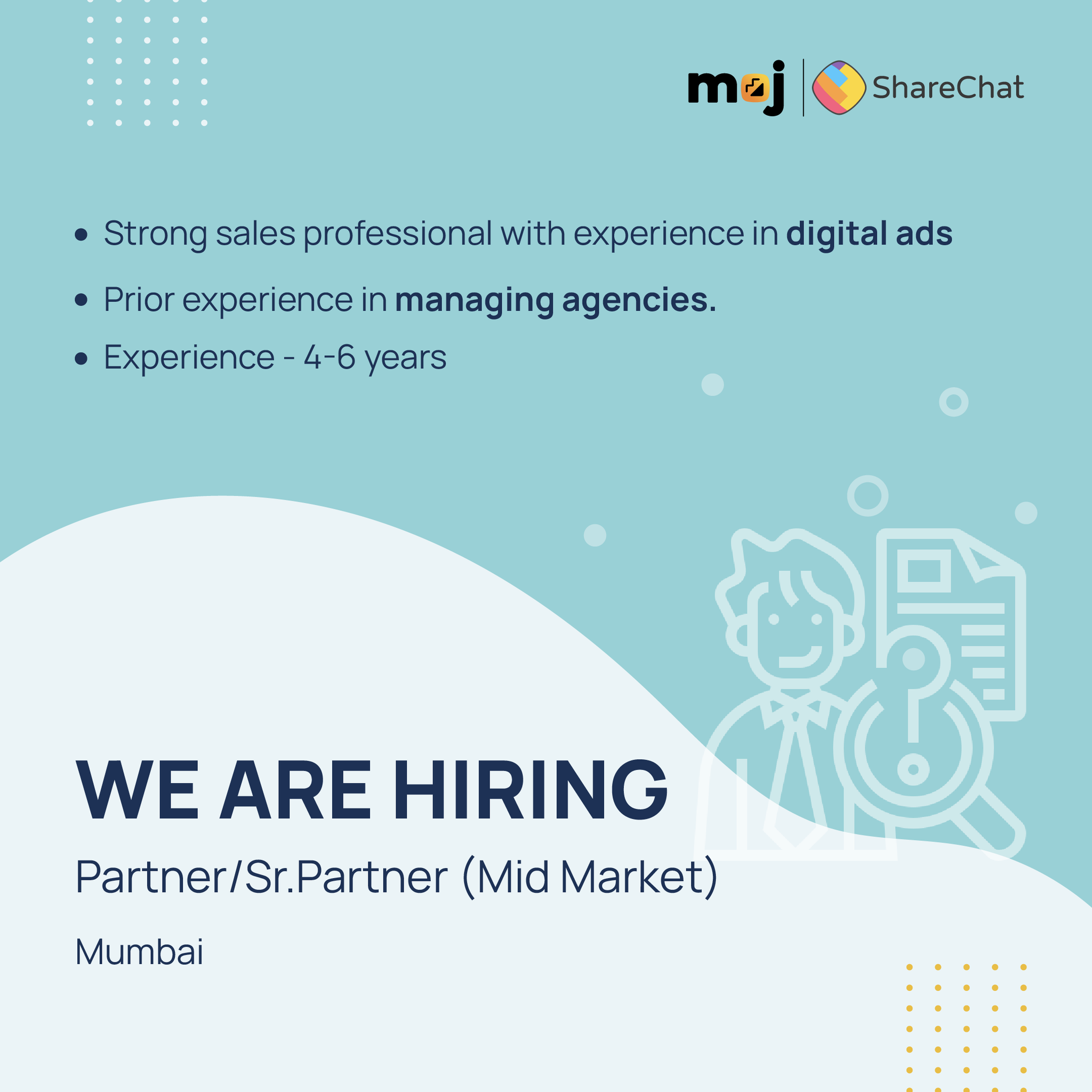 LifeAtShareChat on Twitter: "We are seeking a talented sales professional with experience in ...