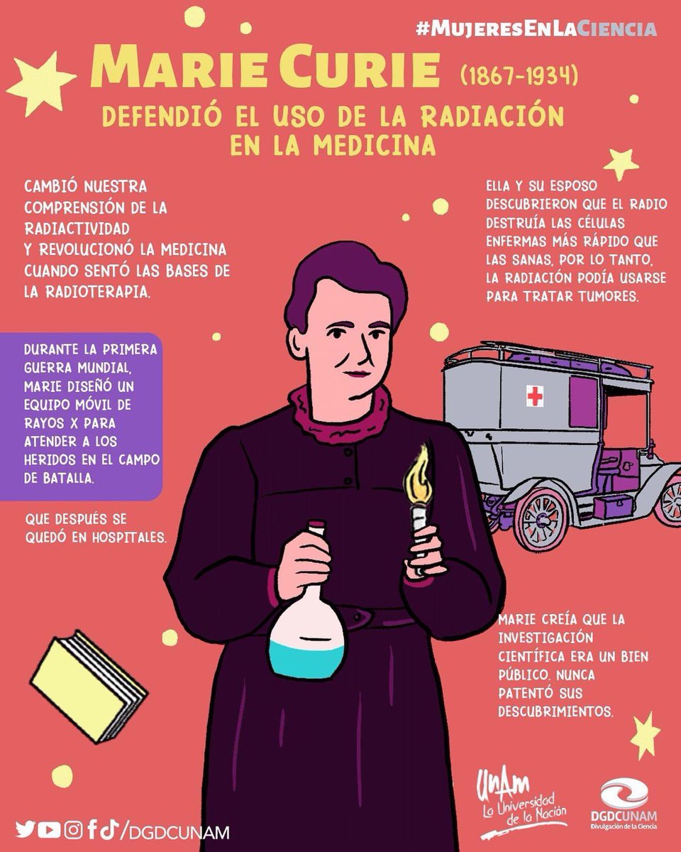 Divulgación de la Ciencia, UNAM on Twitter: "Marie Curie fue la primera ...