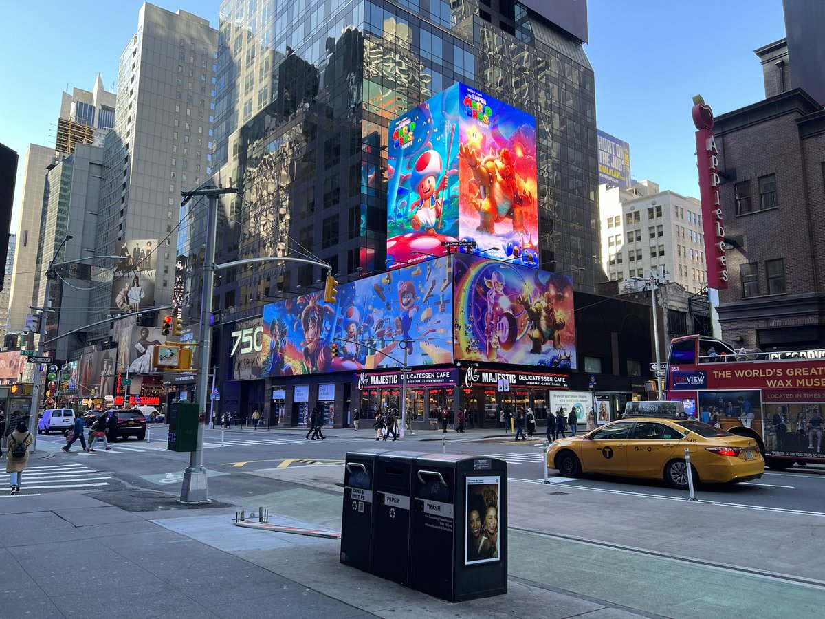 The Super Mario Bros. Movie billboard in Times Square. Seems to be a ...