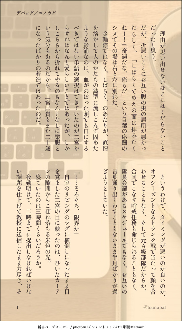 つなみ正登(ぱるこ) On Twitter ニノカゲ版創作60分勝負(3h+ 全部で6枚。 お題:パソコン/眼鏡/夕焼け、黄昏時 無理強いにねじこみました。 遅刻過ぎてお恥ずかしい