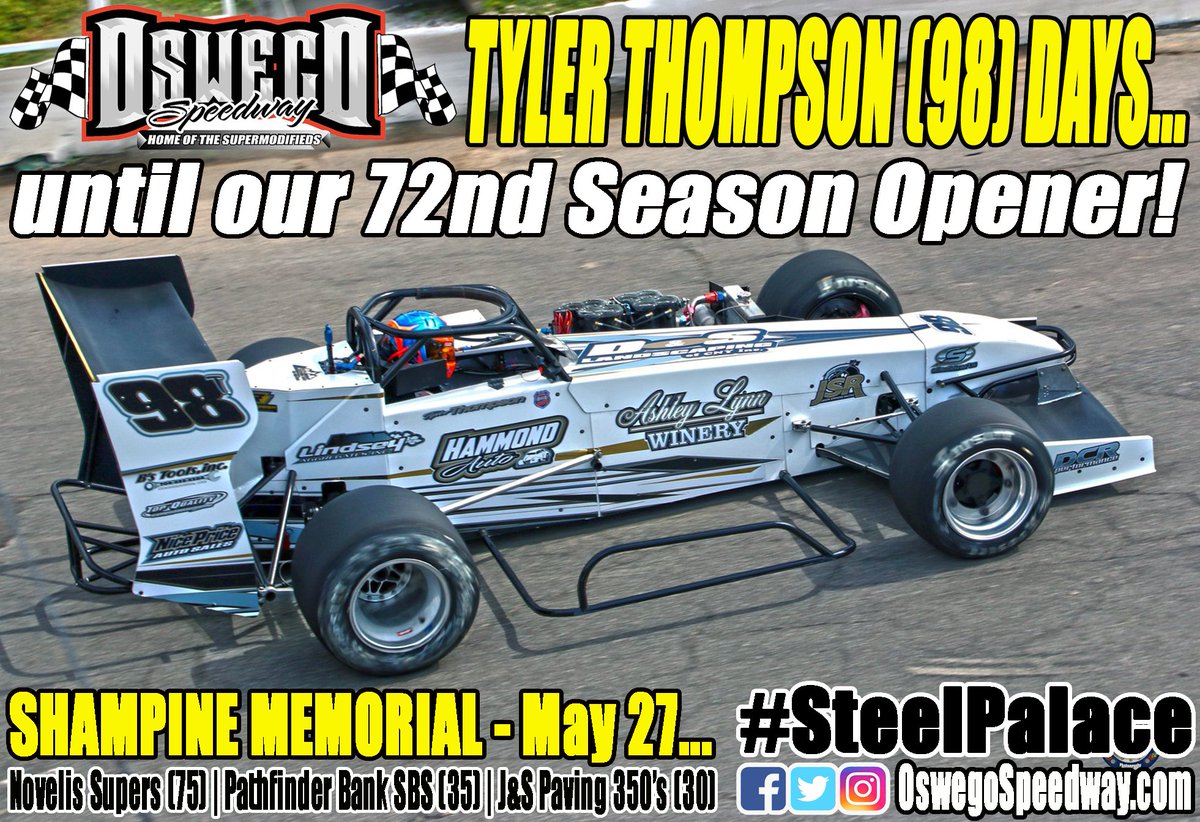 Tyler Thompson (98) days until our 72nd Season Opener headlined by the ...