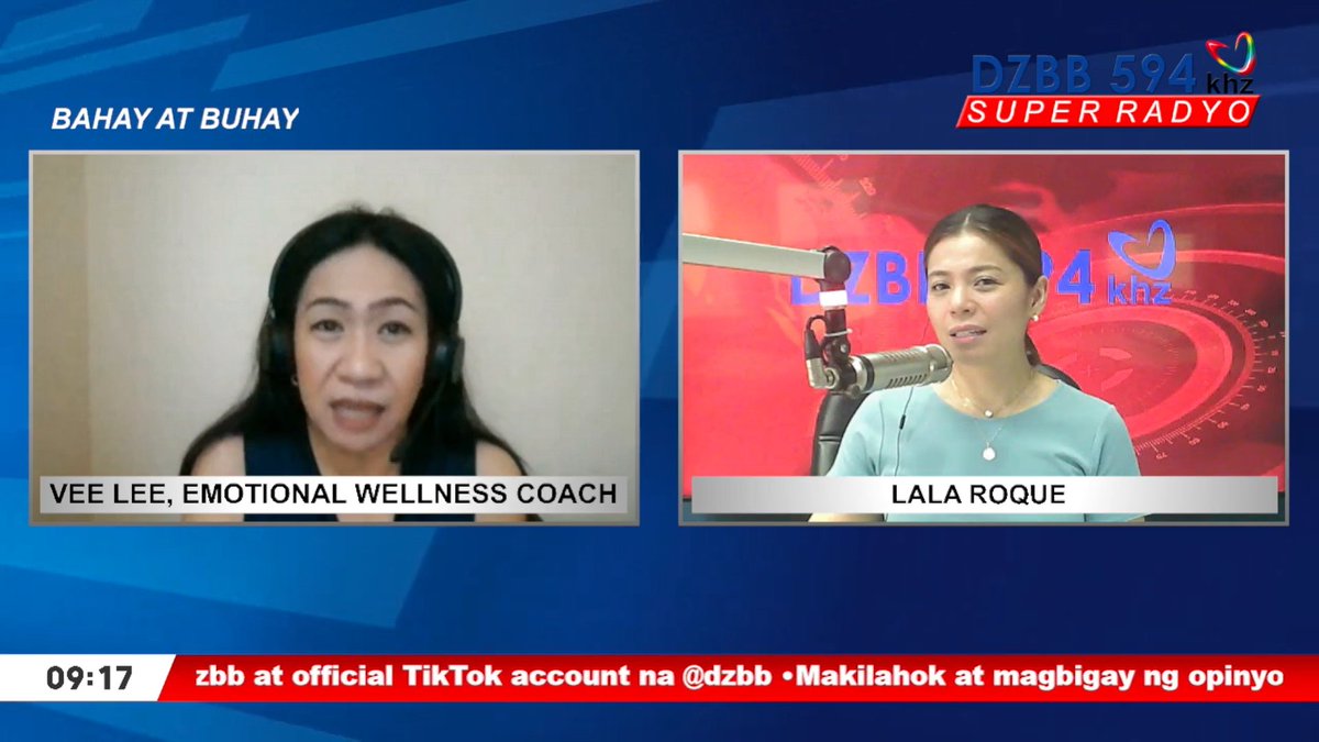 DZBB Super Radyo on Twitter: "LIVE sa DZBB: Vee Lee, emotional wellness coach 📻: @dzbb 594 kHz 📡 ...