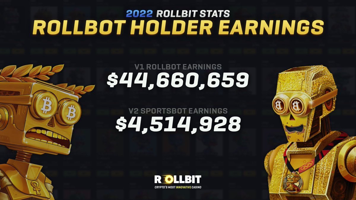 Rollbit on Twitter: "@cobie We gave away $60m+ to Rollbot & RLB stakers in '22 without seeing ...