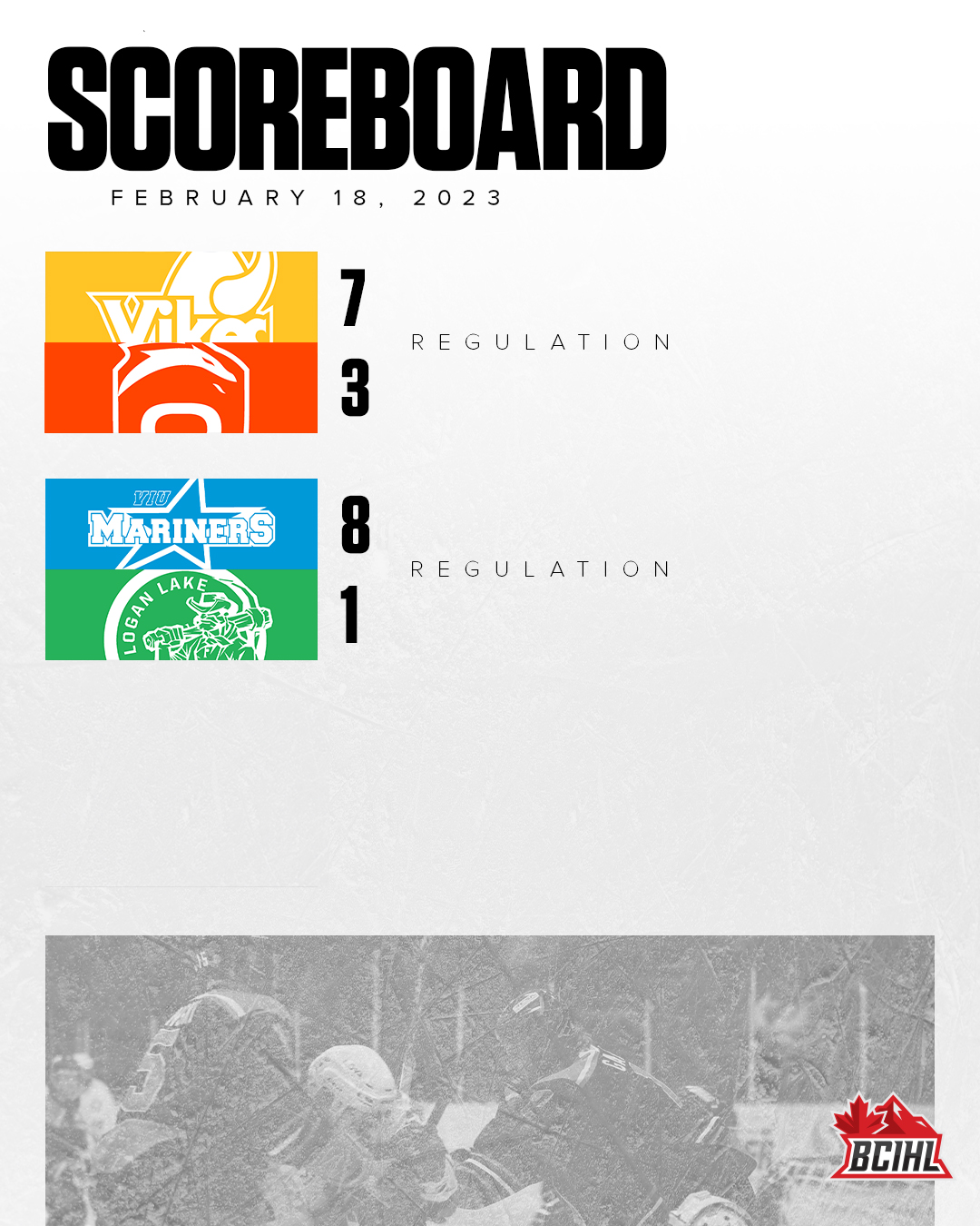 British Columbia Intercollegiate Hockey League on Twitter: "Tonight's scoreboard! The UVic Vikes ...