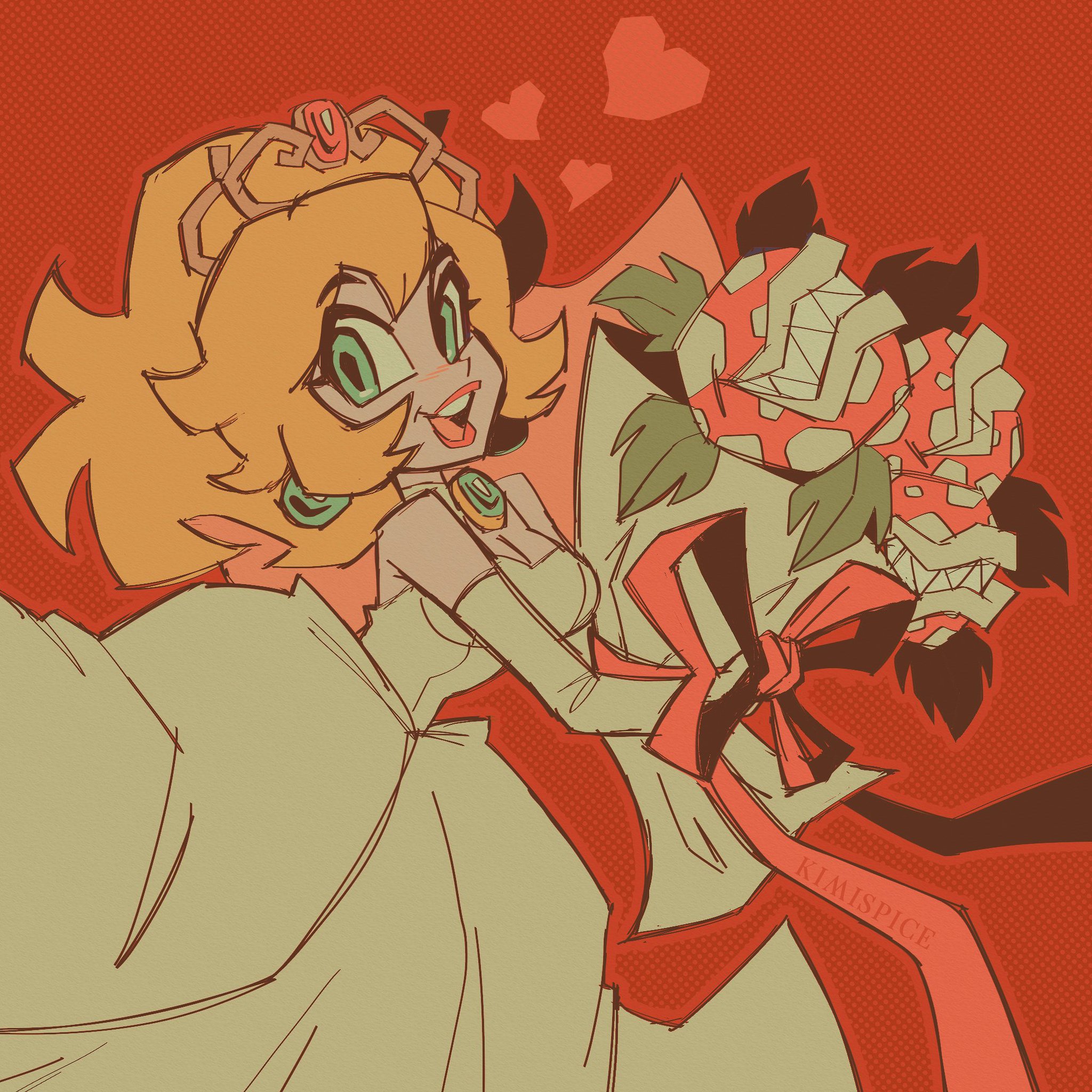 𝘒𝘐𝘔𝘐𝘚𝘗𝘐𝘊𝘌 || ART RAFFLE 📌 on Twitter: "Redrawing of my old Bride Peach fanart 👑 https://t.co ...