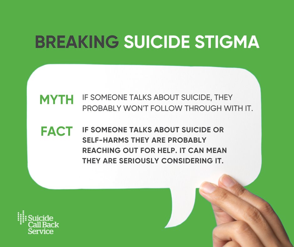 SCBS on Twitter: "It is not true that people who talk about suicide do ...