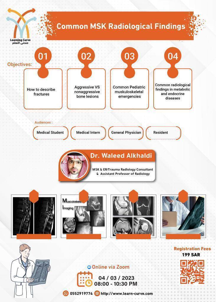 DoctorKSA Medical on Twitter: "REGISTER NOW! Common MSK Radiological Findings by Dr.Waleed ...