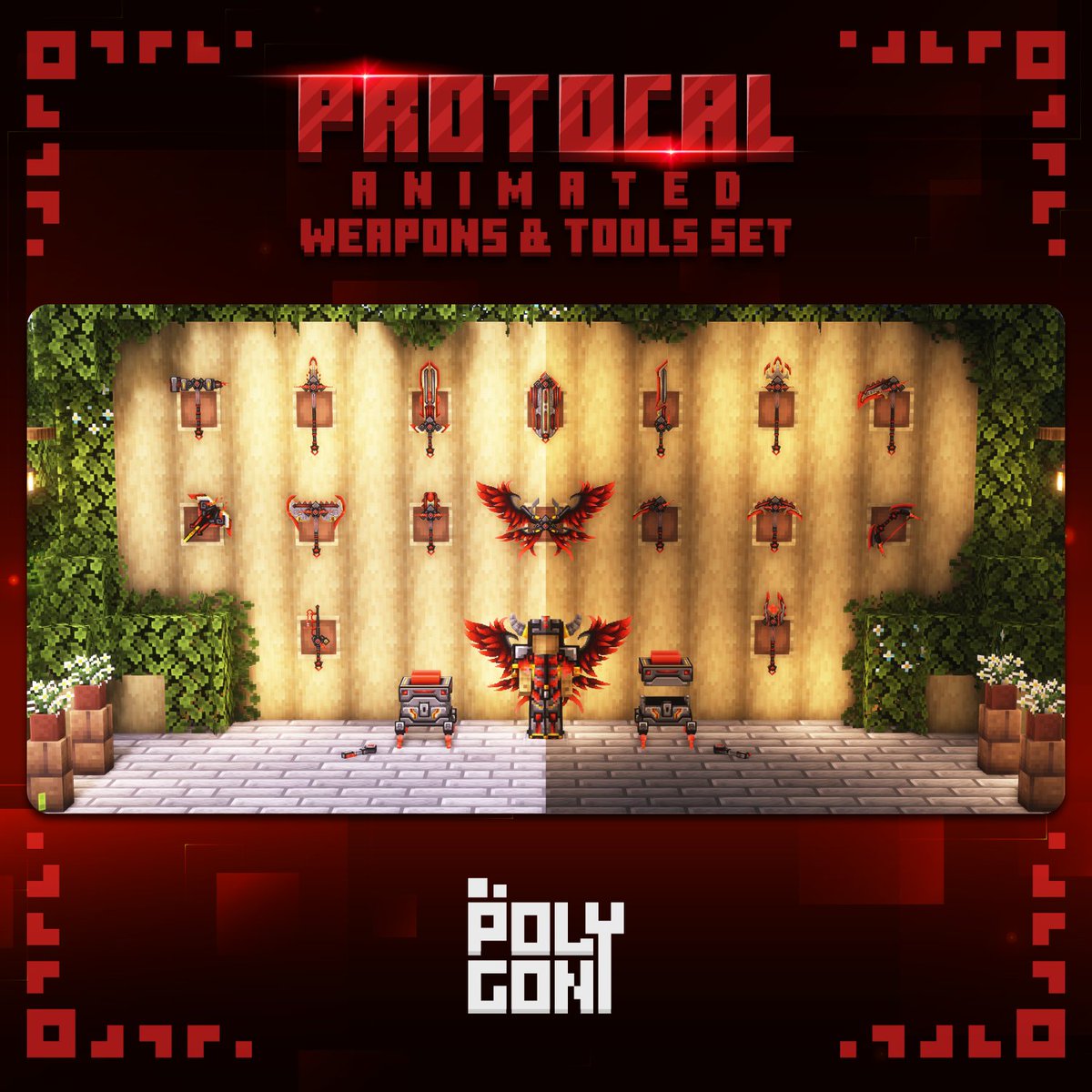 POLYGONY on Twitter: "Protocal Animated Weapons & Tools Set Available now @MCModelsNet Store ...