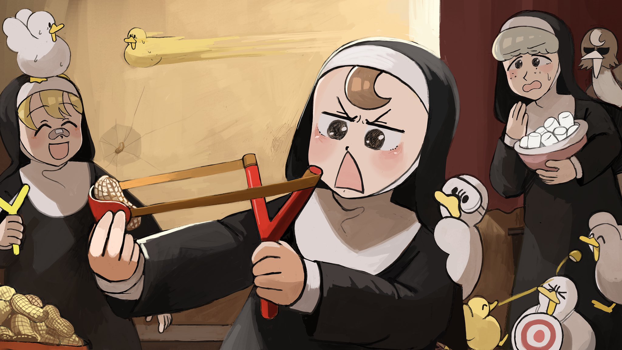 Diva/comitiaて18b on Twitter: "She wants to use her slingshot to eat peanuts. https://t.co ...