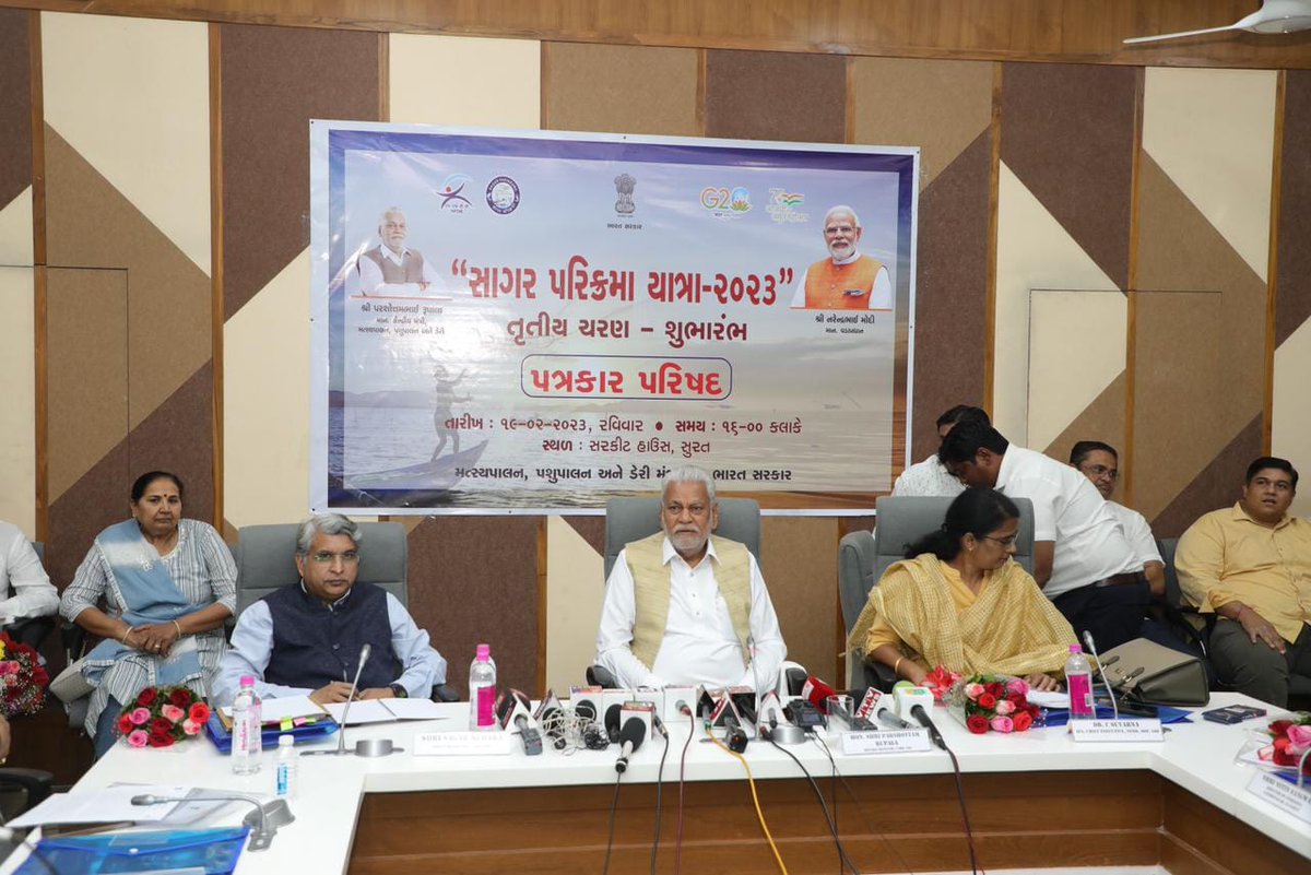 Rupala launches Sagar Parikrama Phase-III from Hazira Port in Gujarat ...