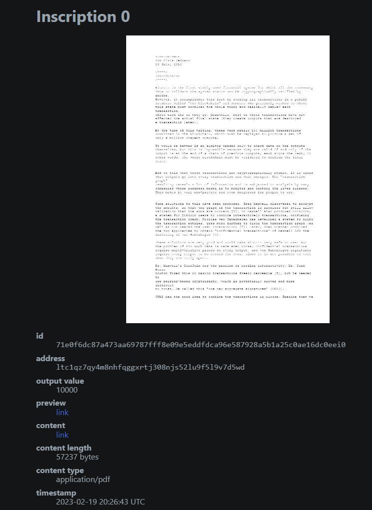 Crypto Anthony on Twitter: "The first #Litecoin #Ordinal has been inscribed on the Litecoin ...