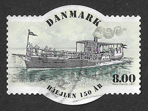 2011 Denmark 150th Anniversary of The S.S. Hjejlen paddle steamer 8.00 ...