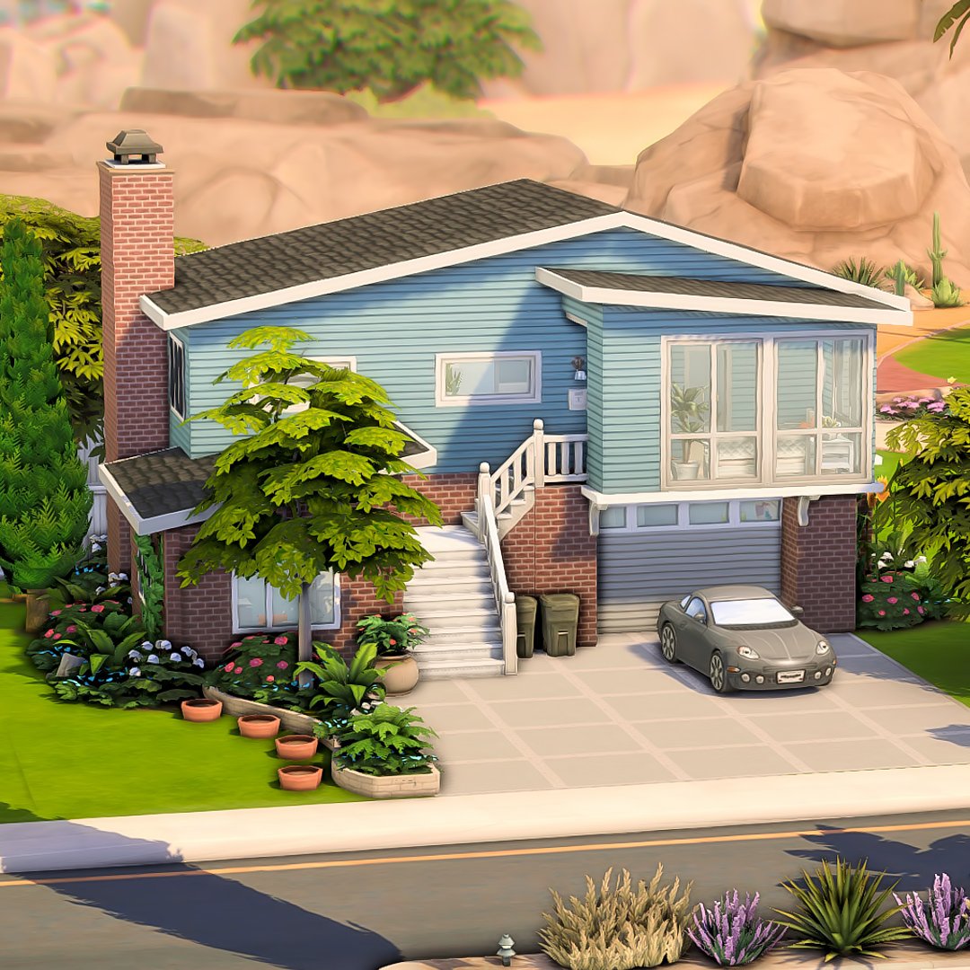 Modern House Sims 4 Oasis SMALL OASIS SPRINGS MID CENTURY HOME 🌵