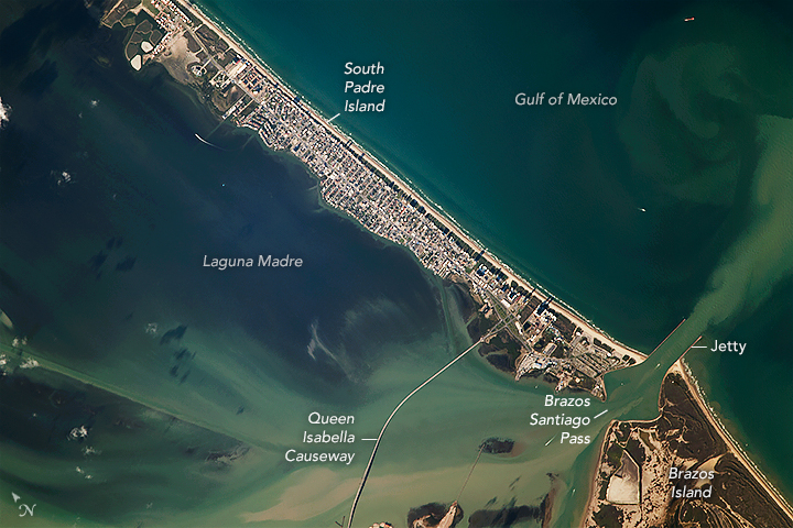 An astronaut on the @Space_Station captured this photo of South Padre ...