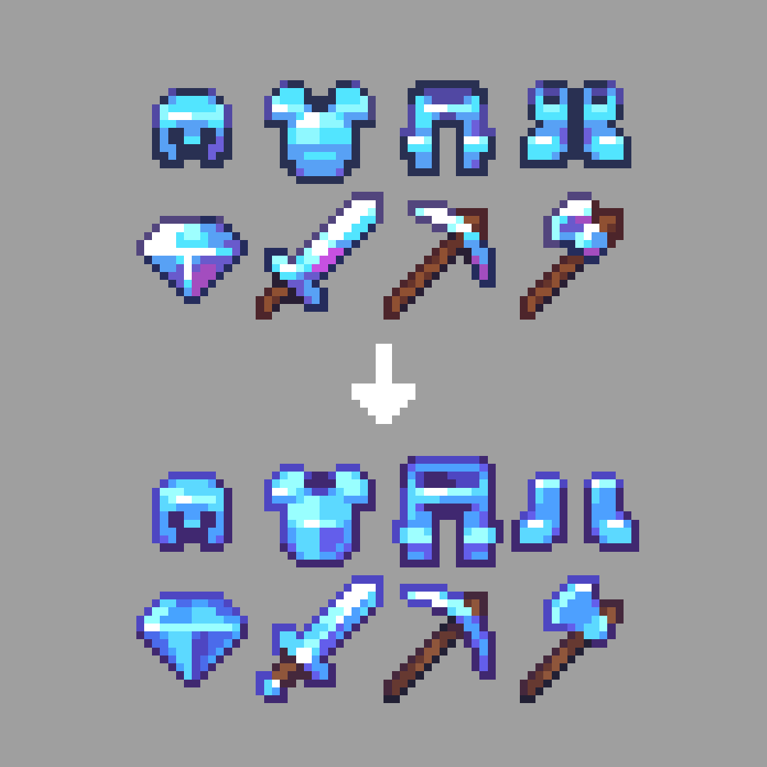 Diamond Sword Minecraft Pixel Art