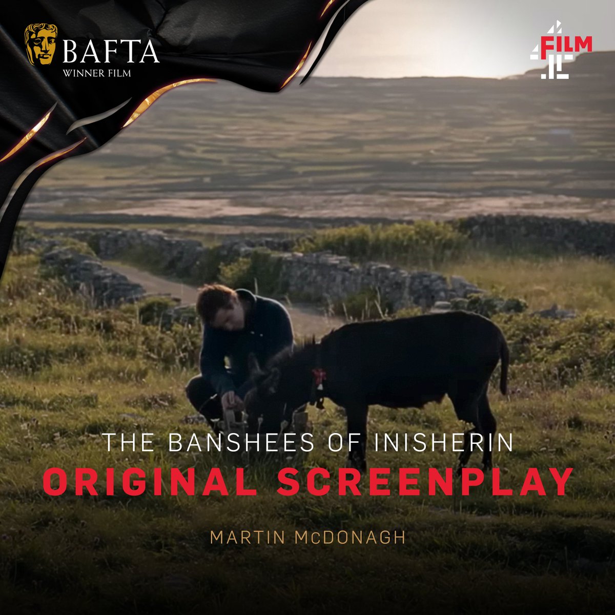 Film4-backed The Banshees of Inisherin wins the @BAFTA for Best Original Screenplay ...