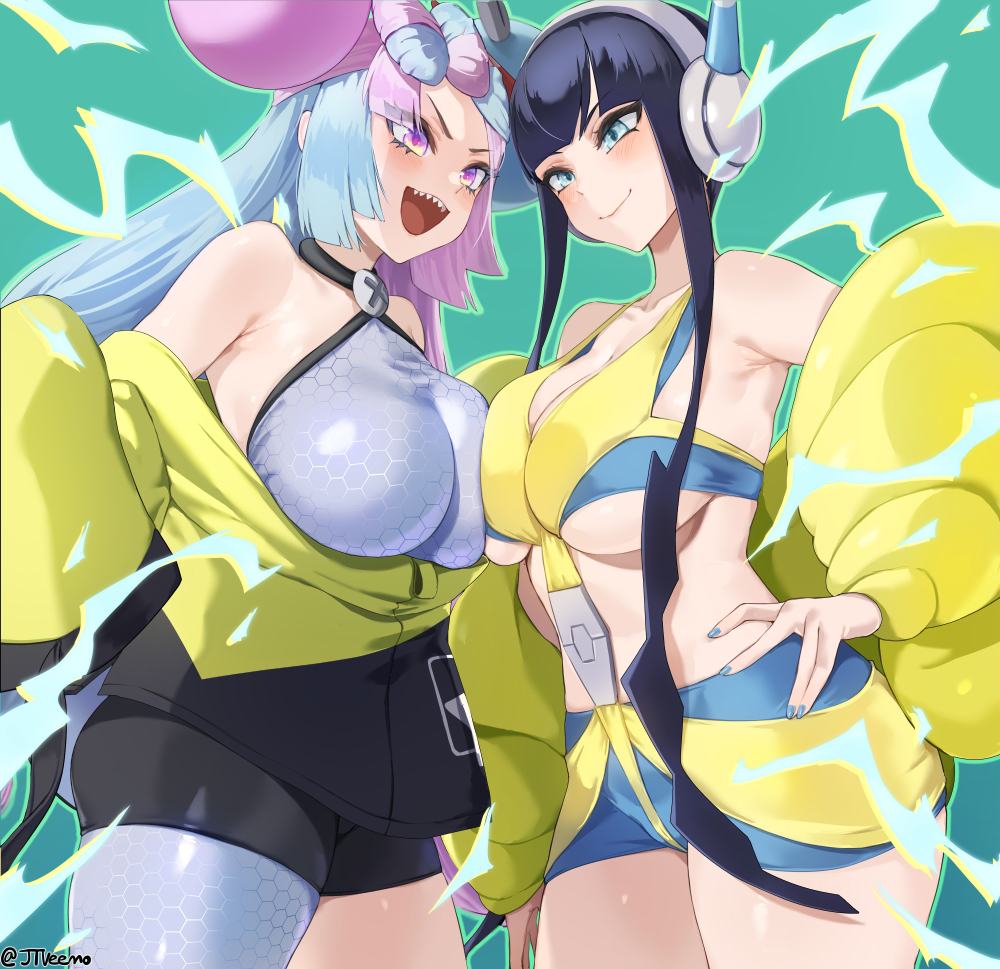 WaifuZodiac on Twitter: "Iono and Elesa from Pokemon Source:https://pixiv.net/en/artworks ...