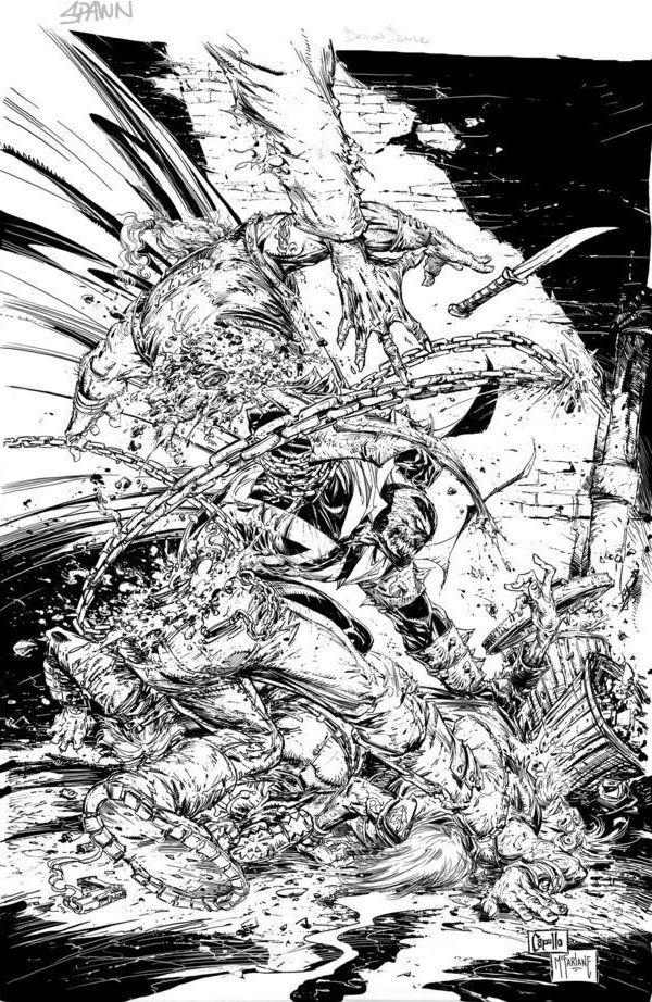 Daily Spawn Archive on Twitter: "From pencil to final cover. The cover of Spawn #196. Art by ...
