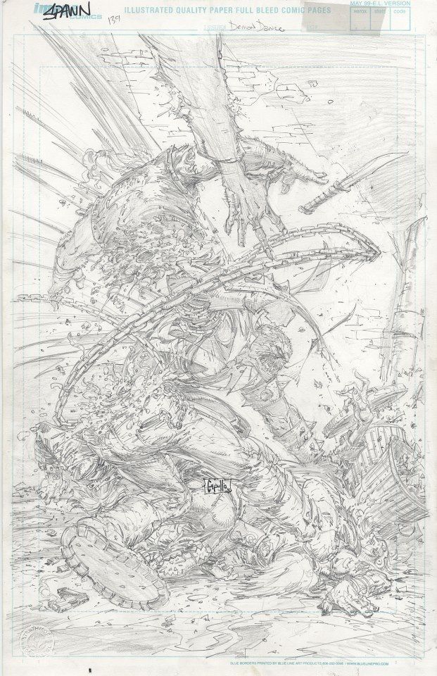 Daily Spawn Archive on Twitter: "From pencil to final cover. The cover of Spawn #196. Art by ...