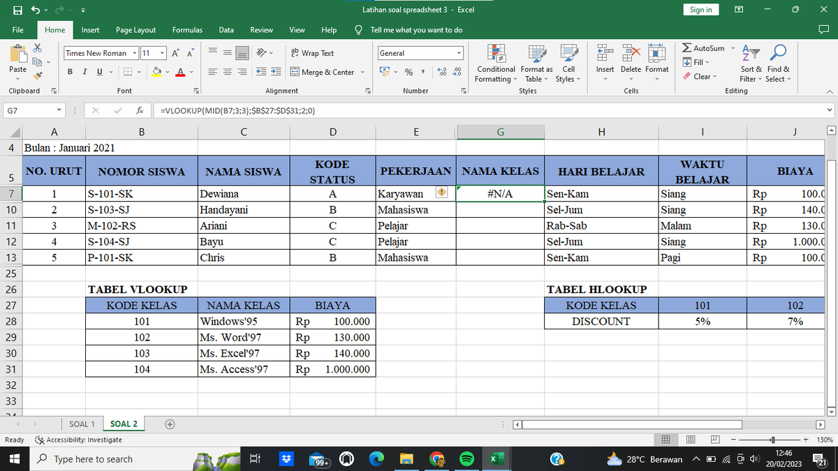BACA RULES (s.id/worksfess) on Twitter: "Work! Aku lagi latihan excel terus ini salahnya di mana ...
