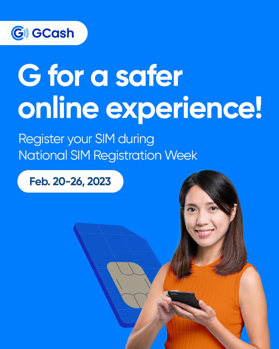 GCash on Twitter: "Join na sa National SIM Registration Week! Visit the nearest assisted SIM ...