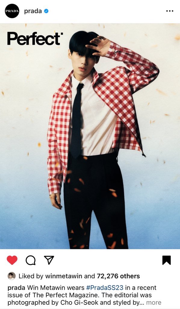🍟ฟฟ 🎄 ️ 𝐏𝐑𝐀𝐃𝐀 on Twitter: "RT @myyoursmile: ~ @winmetawin wears #PradaSS23 in a recent issue of ...