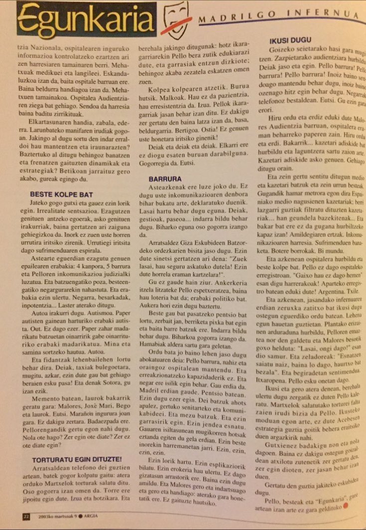 ⭕ Презласкы 🇸🇾 on Twitter: "RT @KikeAmonarriz: Gaur 20 urte itxi zuten Euskaldunon #Egunkaria ...