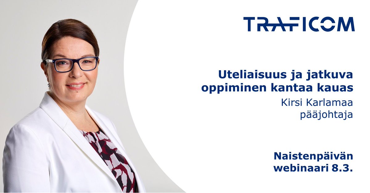 Lauri Ojala 🇫🇮🇪🇺🌍🇺🇦 on Twitter: "RT @TraficomFinland: Pääjohtajamme Kirsi Karlamaa'n @KirsiKarla ...