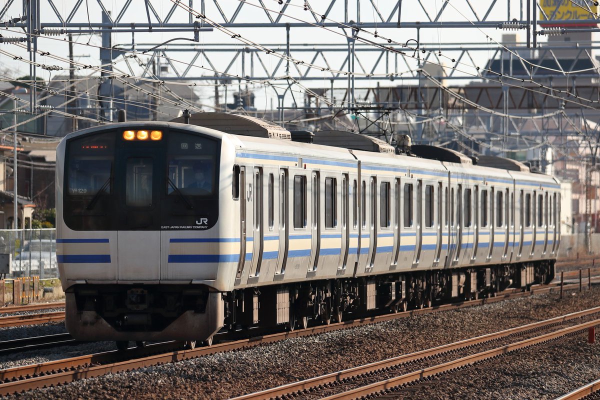 2nd-train 鉄道写真ニュースサイト on Twitter: "RT @Odango_X: 2023/2/20 回8848M E217系 Y-129編成 E217系のTK入場"