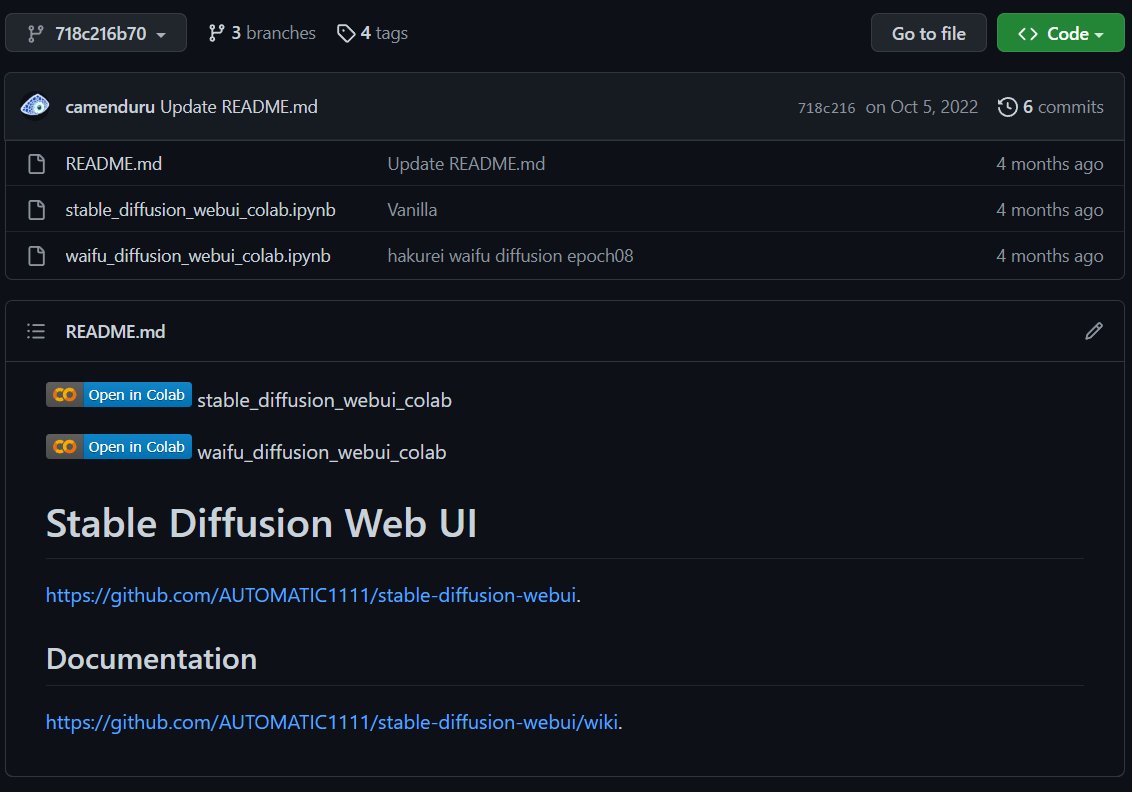 camenduru on Twitter: "This is how #webuicolab started 😋 the idea behind the project was to ...