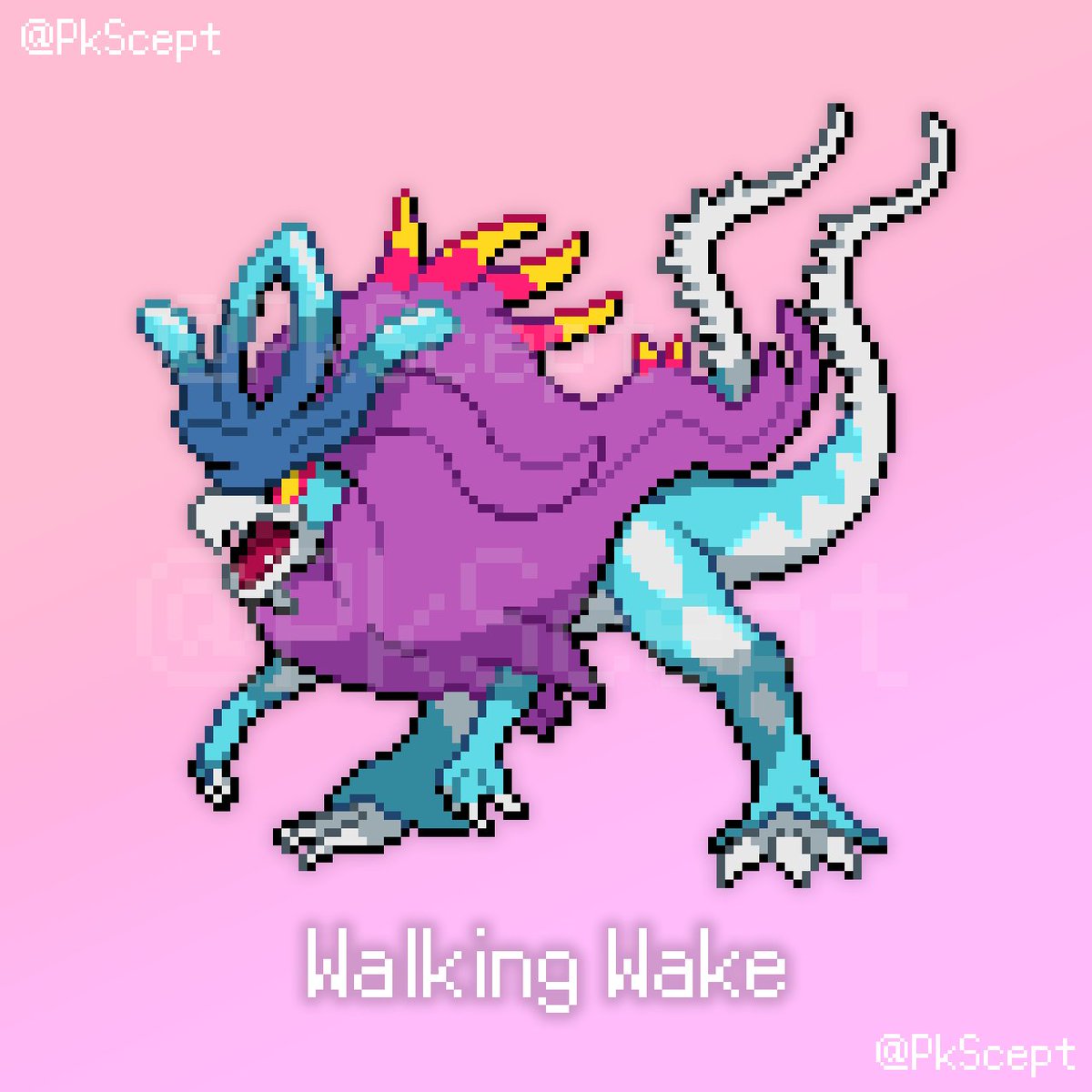 scept 🐊 on Twitter: "Walking Wake🦖🌊 Paradox form of Suicune💧 #PokemonDay #PokemonPresents"