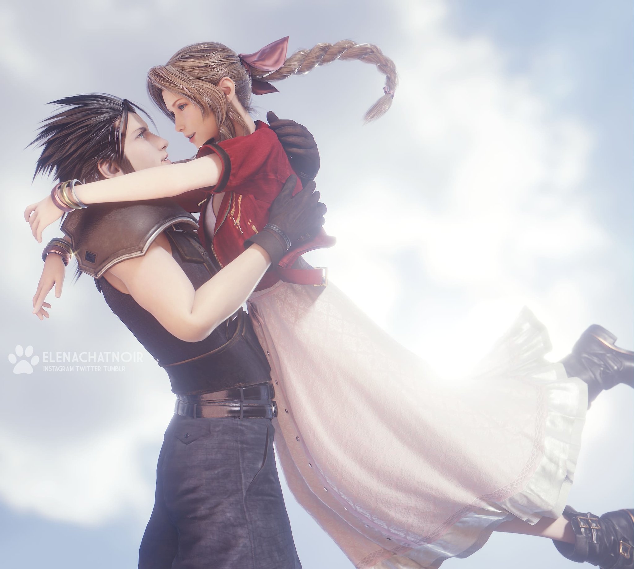 Zack And Aerith Kiss