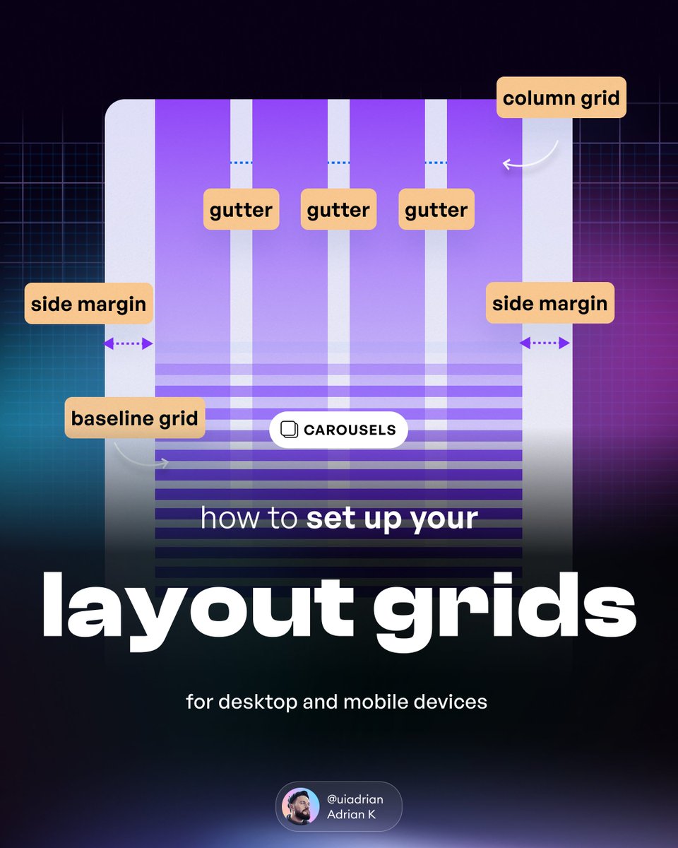 How to set up your layout grids - Thread from UI Adrian @uiuxadrian ...